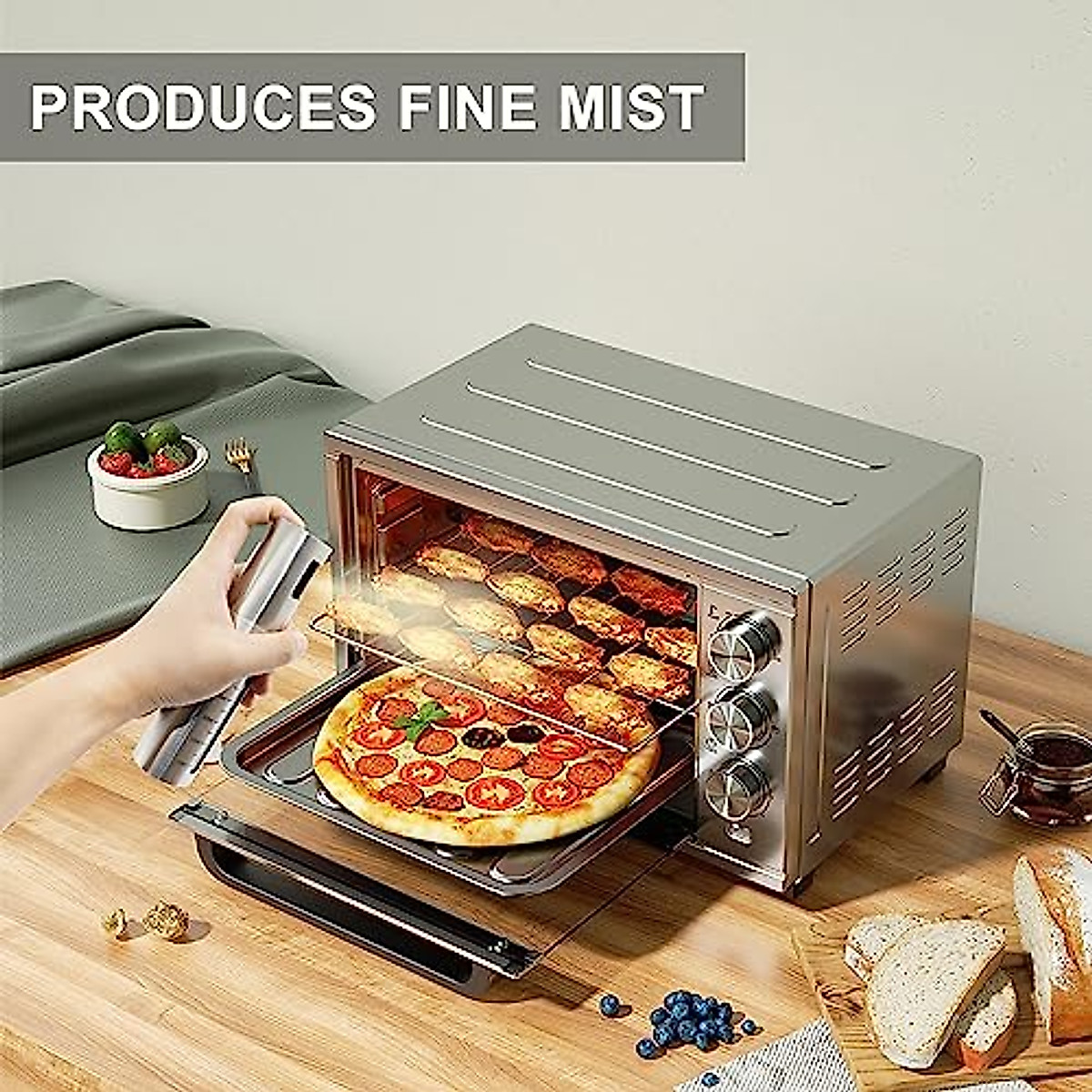 ZOBOOFIL Oil Sprayer for Cooking, 120ml Olive Oil Spritzer Sprayer Bottle, Premium Oil Sprayer Mister, Kitchen Gadgets Accessories Widely Used for Salads, Barbecues, Kitchen Baking, Grilling