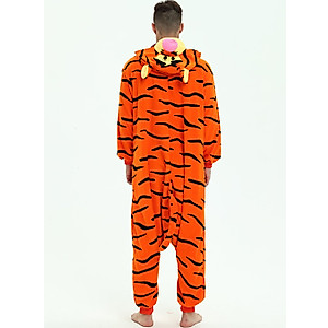ES UNICO Tigger Onesie for Adult Men Women. Tigger Costume (S)