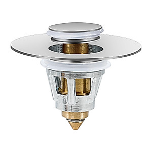 2-in-1 Bathroom Sink Stopper，pop up Sink Drain Stopper，Sink Drain Strainer and Pop-Up Stopper - Hair Catcher and Clog Remover for Bathroom Sinks and Bathtubs,2-Pack