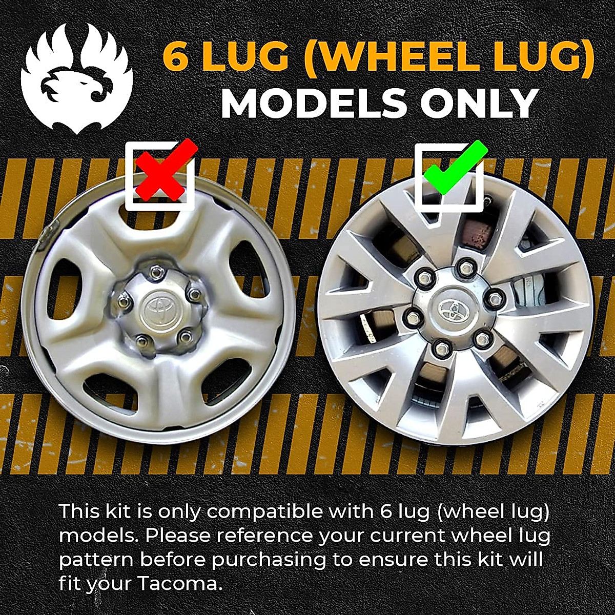 TORCH 3" Front Leveling Lift Kit for 1995-2004 Toyota Tacoma 2WD 4WD TRD SR5 - Models with 6 Lugs (wheel lug) ONLY