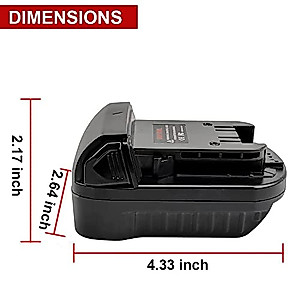 Zltoolpart Adapter for DeWalt to Milwaukee Battery, for 20V 60V DeWalt Lithium Battery to 18V Milwaukee M18 Lithium Battery (Adapter only)