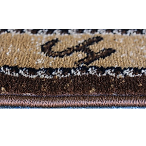 Western Area Rug Design 370 Lodge Brown (2 Feet 4 Inch X 10 Feet 9 Inch) Runner