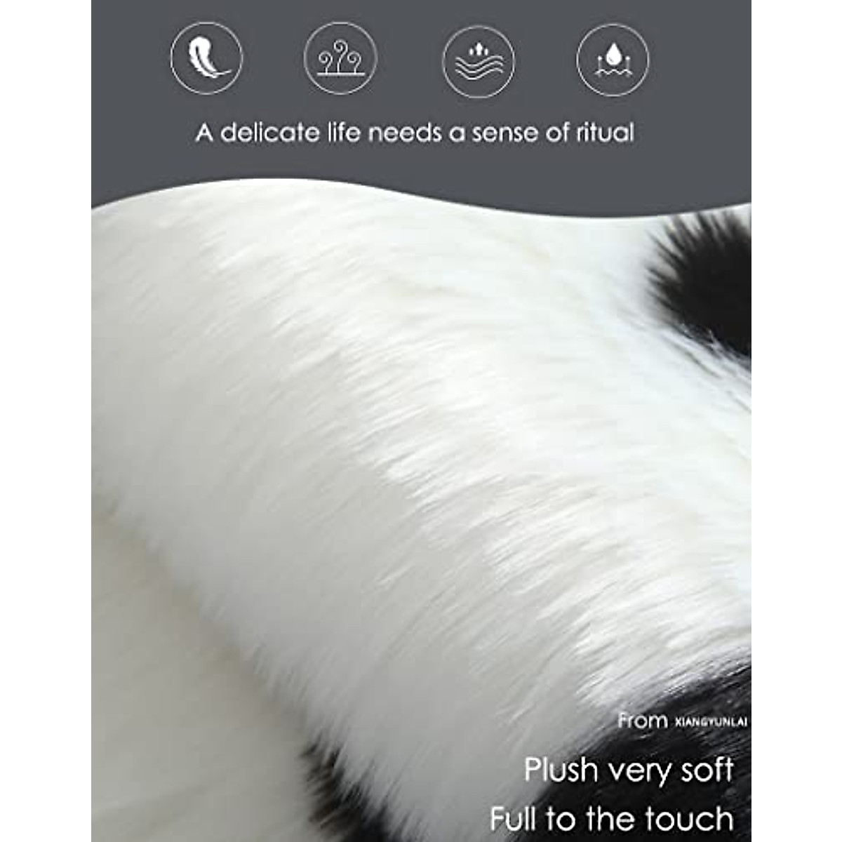 XIANGYUNLAI Shag Area Rug 2x3 Ft Soft Fluffy Faux Fur Rugs Funny Animal Shape for Home Floor Sofa Mat Living Room Kids Bedroom,2x3ft Penguin