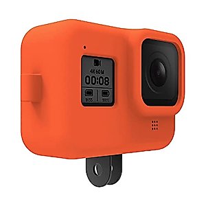 For Gopro 8 Camera Silicone Protective Case Gopro 8 Silicone Case Camera Accessories Protective Case for Panoramic Accessories Lens (Gopro 8, Orange) GP483