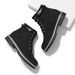 Bruno Marc Women's Winter Snow Boots,Faux Fur Lining Ankle Booties,Ladies Comfortable Work Short Boots Outdoor,Black,Size 10,SBSB2303W