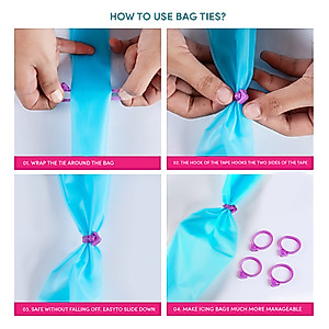 Riccle Reusable Silicone Piping Set - 27 Pcs Cake Decorating Kit With 6 Pastry Bags, Couplers, Frosting Tips, Bag Ties & Cake Scrapers