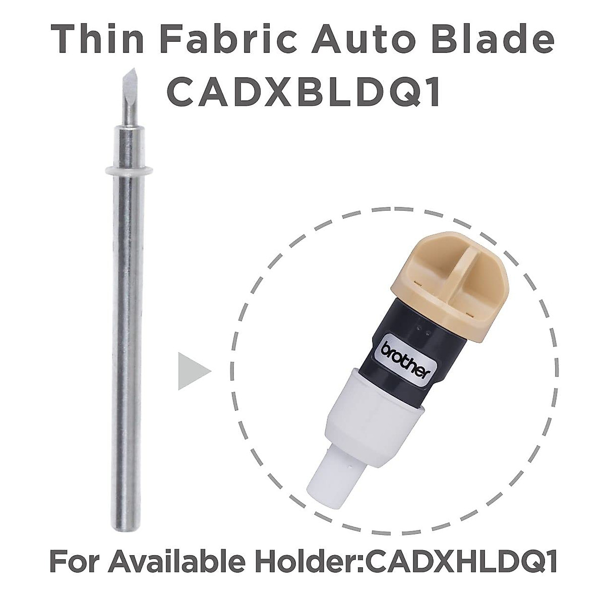 2 Pack Thin Fabric Auto Blade CADXBLDQ1 Replacement Accessory for Brother ScanNCut DX, Cuts Textiles 0.25-0.5mm Thick, for Quilting Pieces, Applique and More