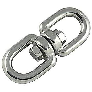 MarineNow 316 Stainless Steel Anchor Swivel Eye - Eye Connector (08mm - 5/16", 05-Pack)