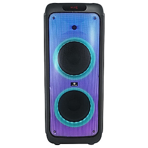 Rockville BASS Party 10 Dual 10 inch Portable Battery LED Party Bluetooth Speaker
