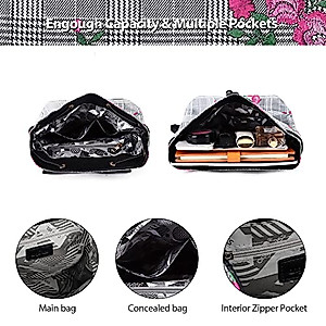 Women Backpack Purse Water resistant Nylon Anti-theft Rucksack Lightweight Shoulder Bag (F-Black)