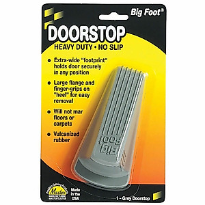 Master Caster Big Foot Doorstop, 4.75 x 2 x 1.25 Inches, Gray, 1/Pack (00941)