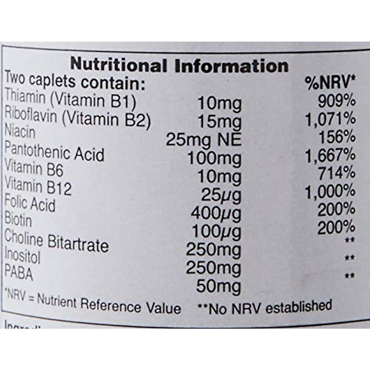 Complete B Vitamin B-Complex 100 Easy to Swallow Coated caplets