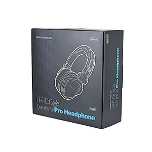 Monoprice Premium Hi-Fi DJ Style Over-The-Ear Pro Headphones with A Single-Button Inline Microphone/Controller - Black