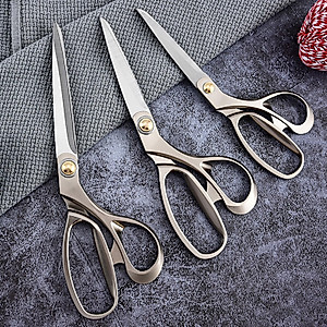 Fabric Scissors, 10.5“ Heavy Duty Fabric Shears Sewing Scissors for Fabric Cutting Tailor Scissors Cloth Scissors
