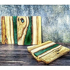 Epoxy Resin Board | Handcrafted River Board, Epoxy Resin Wooden Serving Board Antipasto Platter Charcuterie, Gift Board