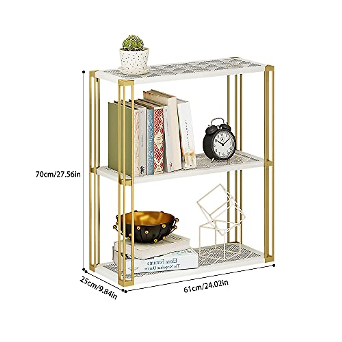 JERAOL Wall Mounted 3 Tier Bathroom Shelf Organizer Rack Over Toilet for Bathroom, Kitchen, Living Room Storage