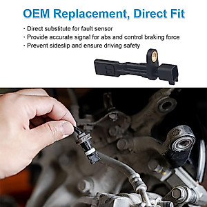 WMPHE 2 Pcs Rear ABS Wheel Speed Sensor Compatible with Jeep Wrangler Liberty 2008 2009 2010 2011 2012 2013 2014 2015, Dodge Nitro 2007 2008 2009 2010 2011, Replacement for 52125003AB, ALS1932