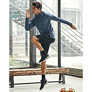 Lempue 2 Pack Workout Gym Shorts for Men 5 Inch Lightweight Running Shorts Quick Dry Sports Athletic Shorts with Pockets