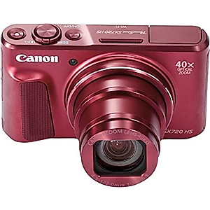 Canon PowerShot SX720 HS 20.3 MP Wi-Fi Digital Camera with 40x Optical Zoom & HD 1080p Video (Red) 11 Piece Value Bundle
