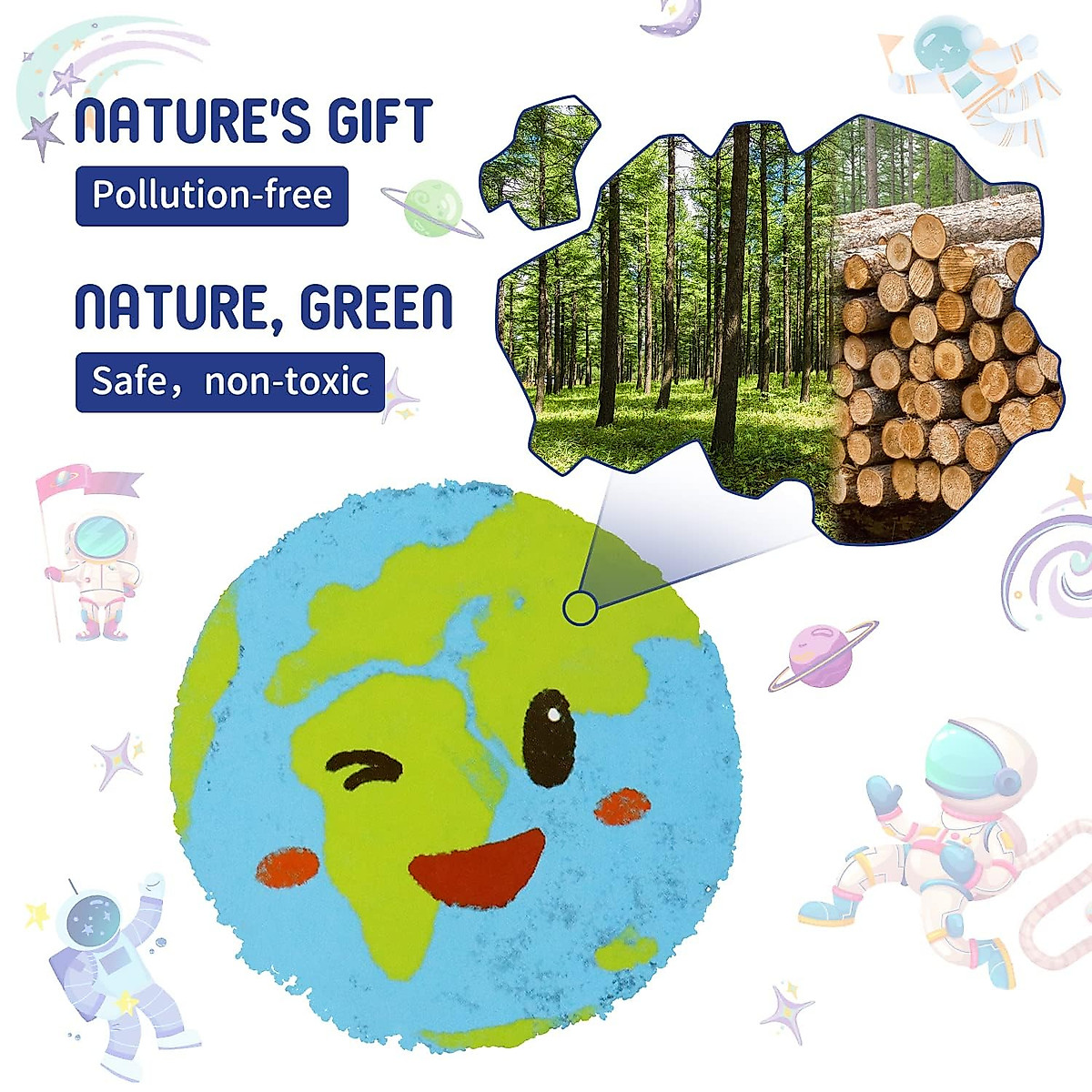 DIGOBAY Solar System Puzzles for Kids Ages 4-8, 70 Piece Floor Puzzles Large Round Space Planets Astronaut Jigsaw Puzzle Toys Birthday for Toddlers Boys Girls Children