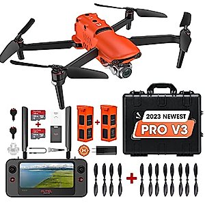 Autel Robotics EVO 2 Pro V3 Drone: 2023 Newest EVO II Pro V3 Rugged Bundle, Son-y 1" CMOS Sensor & 6K HDR Video, Moonlight Algorithm 2.0, Max. ISO 44000,12-Bit DNG, F2.8 - F11 Aperture, (Worth $759) 6.4" Smart Controller SE, 15KM Image Transmission, SkyLi