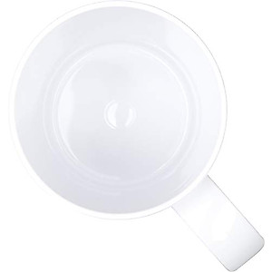 Carlisle FoodService Products Mug Plastic Coffee Mug with Large Handle for Buffets, Home, and Restaurant, Tritan, 12 Ounces, White