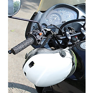 ESEWALAS Motorcycle Helmet Lock Anti-Theft,Universal Helmet Lock Anti Theft Helmet Lock Cable,Tamper-Proof Helmet Security Lock with 2 Keys,Metal Helmet Locks for Motorcycles Scooter Street Bike