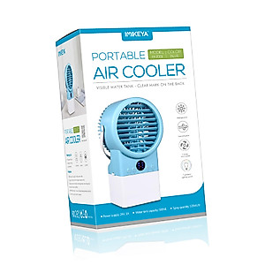 IMIKEYA Portable Air Conditioner, Personal Mini Air Conditioner with Timing, Evaporative Air Cooler, 7 Colors Light, 3 Speeds Quiet Portable AC, Desk Air Conditioner Fan for Personal Home Office