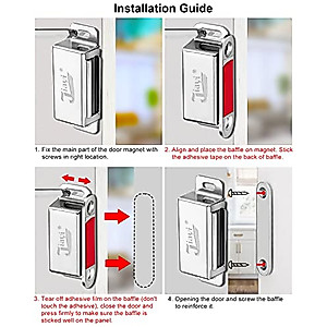 Cabinet Magnets Jiayi 12 Pack Magnetic Door Catch Stainless Steel Kitchen Cabinet Magnetic Catch Drawer Magnet for Cabinet Door Cupboard Magnetic Closures for Cabinet Magnetic Latches Cabinet Closer