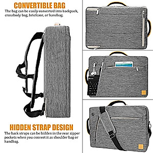 11.6 12 13 Inch Convertible Laptop Tablet Shoulder Bag Sleeve for Galaxy Tab S9+/S9 FE+/S8+/S7 Plus, Surface Pro X 10 9 8 7