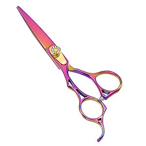 VOCOSTE Hair Scissors, Hair Cutting Scissors, Barber Thinning Scissors, Stainless Steel Razor, Multicolor