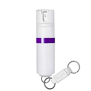 POM Pepper Spray Flip Top Keychain - Maximum Strength OC Spray Self Defenes - 25 Bursts, 10ft Range - Accurate Stream Pattern