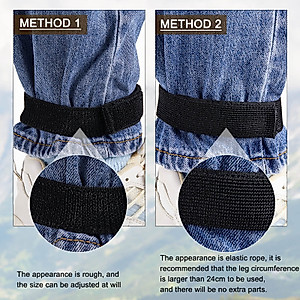 JaGely 2 Pairs Black Boot Blousers Elastic Military Boot Straps Boot Bands Military Blousing Straps Ankle Hook and Loop for Men Women Hunting Gardening Hiking Cycling Fishing Military Army Uniforms