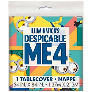 Unique Despicable Me Rectangular Plastic Tablecover - (54" x 84") 1 Piece - Perfect for Birthdays and Minion-Themed Celebrations