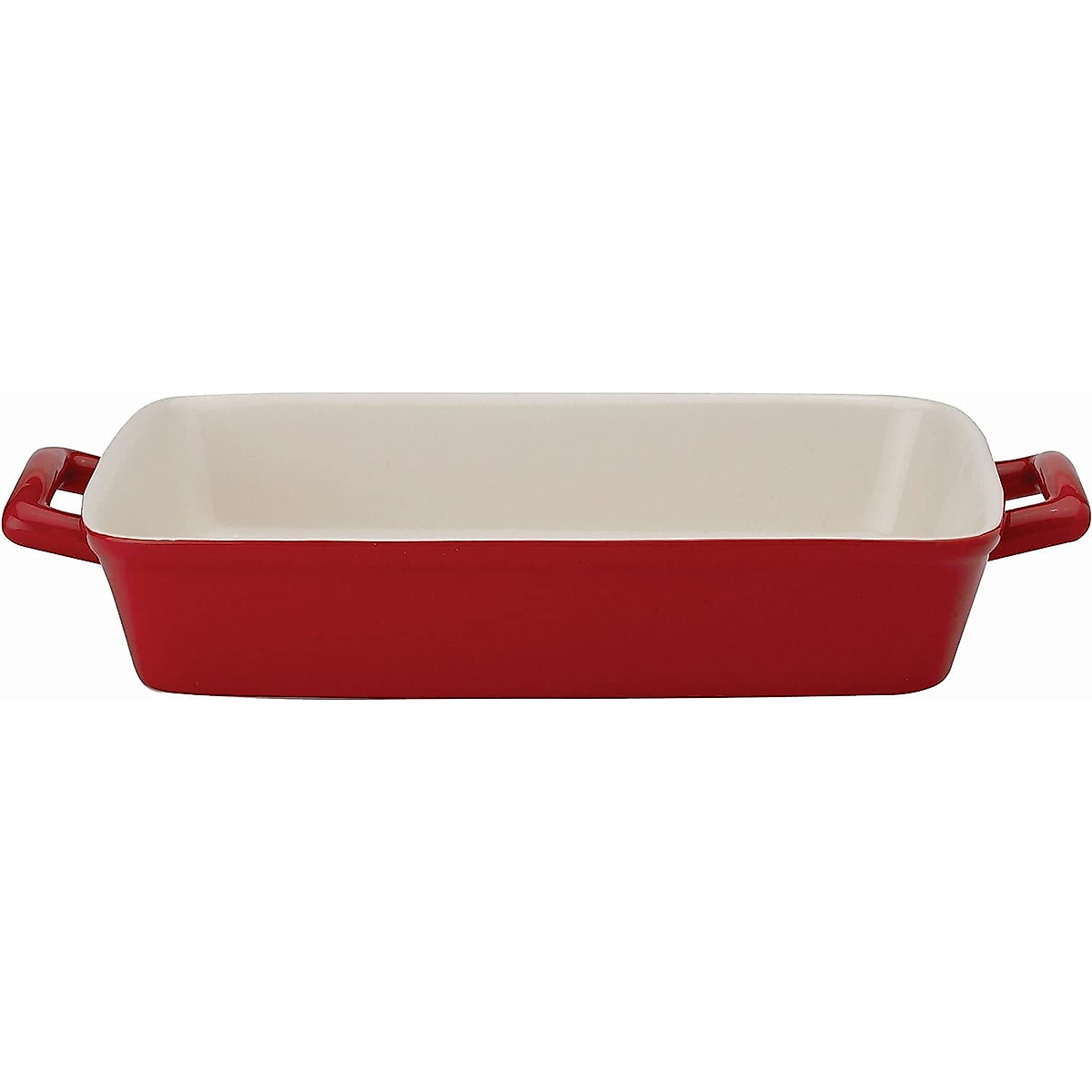 Mrs. Anderson’s Baking Oblong Rectangular Baking Dish Roasting Lasagna Pan with Handles, Ceramic, Rose, 13-In x 9-In x 2.5-In