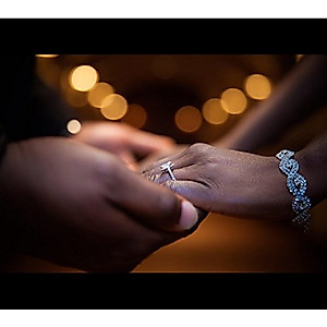 Long Way Women's Silver Plated Rhinestone Bracelets