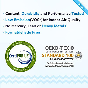 RECCI 3 Inch King Memory Foam Mattress Topper, Pressure-Relieving Mattress Topper for Back Pain, Foam Mattress Topper with Removable & Washable Cover, CertiPUR-US Certified, King Size