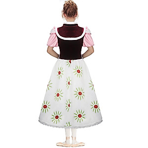 FOGHORN Haunted Mansion Costume Sally Slater Dress Women Girls Tightrope Walker Cosplay Costume for Halloween (L)
