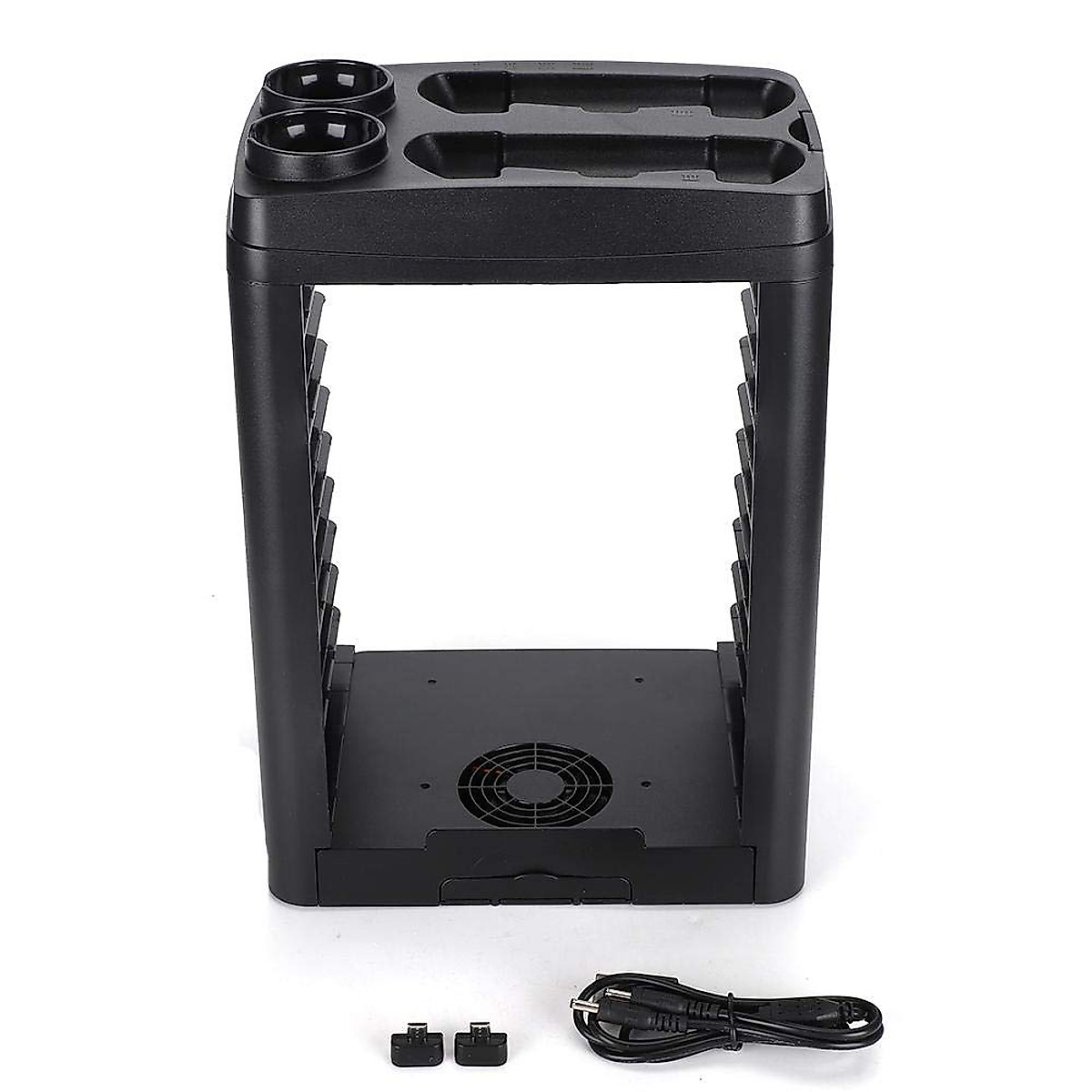 Multifunctional Vertical Cooling Stand for PS4,Charging Dock Station with 11 Game CD Storage for PS4 for PS4 Slim for PS4 Pro