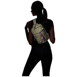 Vera Bradley Women's Cotton Utility Sling Backpack, Climbing Ivy Green - Recycled Cotton, One Size