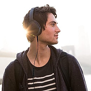 QC45 Audio Cable Replacement Headphone Cord Wire Compatible with Bose Quietcomfort 35 QC25 QC35 QC45 OE2i Soundlink SoundTrue NC700 Headphones Aux Cord(Black with Mic)