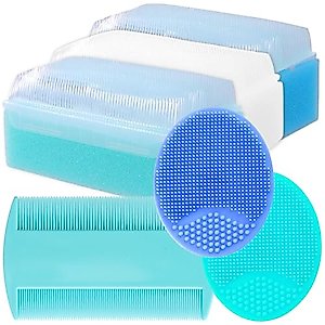 Baby Cradle Cap Treatment Kit | Baby Cradle Cap Brush for Babies - Baby Bath Essentials | Cradle Cap Comb & Baby Bath Sponge (Set of 6)