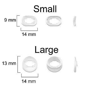 [ 8 Pairs ] Galaxy Buds Live Ear Tips Wing Tips, Non-Slip Anti-Slip Sound Leakproof Silicone Earbuds Replacement Cover Accessories Compatible with Samsung Galaxy Buds Live White S/L