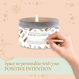Magnificent 101 Energy Cleanse Vibes 6-oz. Candle in Tin Holder; 100% Natural Soy Wax with Sage & Palo Santo Essential Oils for Aromatherapy, Smudging, Meditation, Home Energy Cleansing; Great Gift