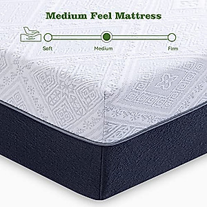 Opoiar Full Size Mattress, 10 inch Medium Firm Memory Foam Mattress of,Bamboo Charcoal Gel Infusion Full Bed Mattress in a Box for Sleep Cooler & Pressure Relief,Made in USA,CertiPUR-US Certified