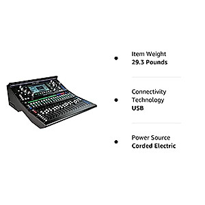Allen & Heath SQ-5 Digital Mixer, 48 Input Channels, 7" Capacitive Touchscreen, Automatic Mic Mixing, 32×32 USB Audio Interface, Black