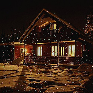 O'Black Outdoor Motion Laser Lights Projector (Green & red Stars) for Party As Seen on TV, Star Pattern Beam Holiday Lighting House Wall Bar KaraOK Wedding Birthday Valentines Party