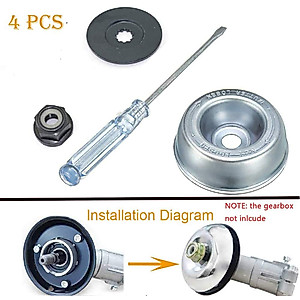 Diagtree 4Pcs Gardening Machine Lawnmower Blade Adapter Attachment Maintenance Washer Kit Replacement for STIHL String Trimmers Brush Cutter