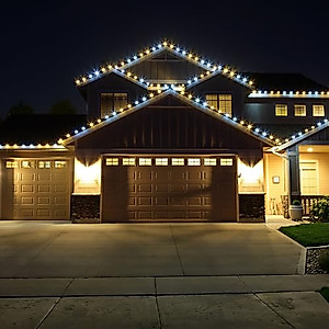 HLO Lighting Set of 25 Yellow C9 Christmas Lights | Faceted C9 LED Christmas Light Bulbs for Indoor & Outdoor Use | Durable C9 LED Lights | Replacement C9 Bulbs