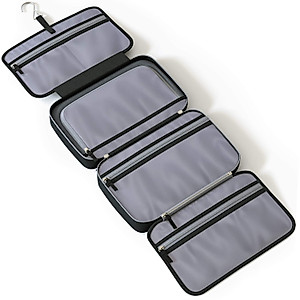 JAGURDS Hanging Toiletry Bag - Toiletries Travel Bag with Hook, Hanging Make Up Organizer Travel Cosmetic Bag - Travel Bathroom Bag